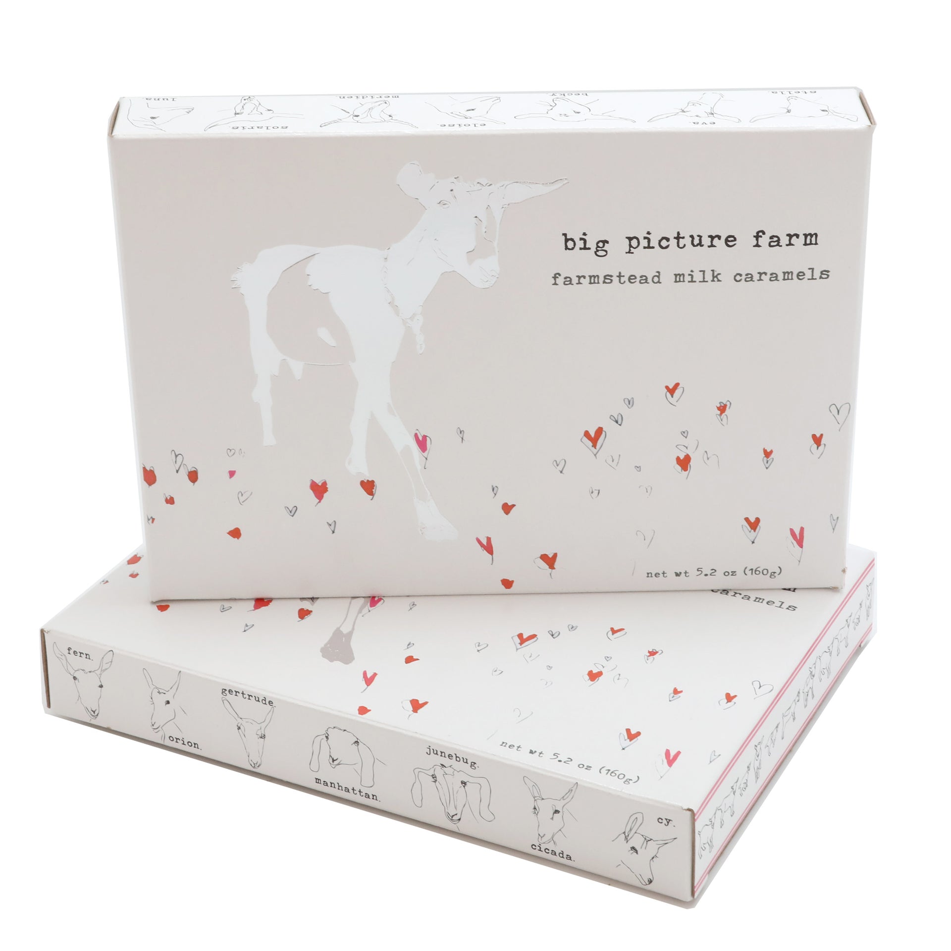 Silver Goat in a Sea of Hearts Gift Box – Big Picture Farm